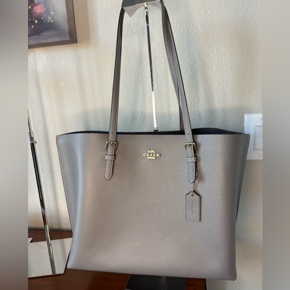 Coach | Bags | Coach Grey Leather Tote | Poshmark
